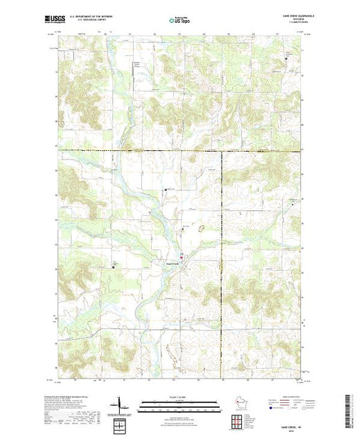 US Topo 7.5-minute map for Sand Creek WI – American Map Store