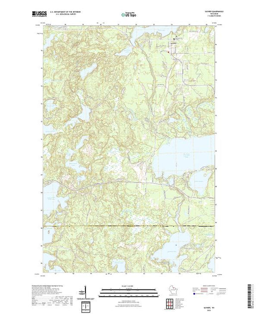 US Topo 7.5-minute map for Sayner WI – American Map Store