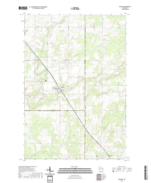 US Topo 7.5-minute map for Sheldon WI – American Map Store