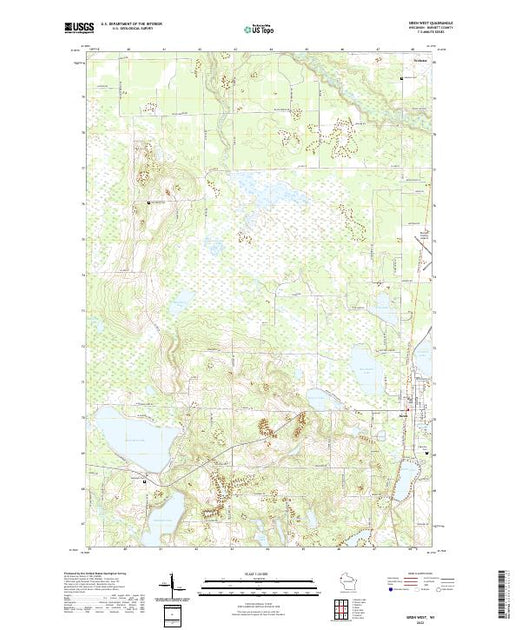 US Topo 7.5-minute map for Siren West WI – American Map Store