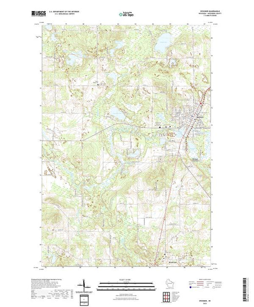 US Topo 7.5-minute map for Spooner WI – American Map Store