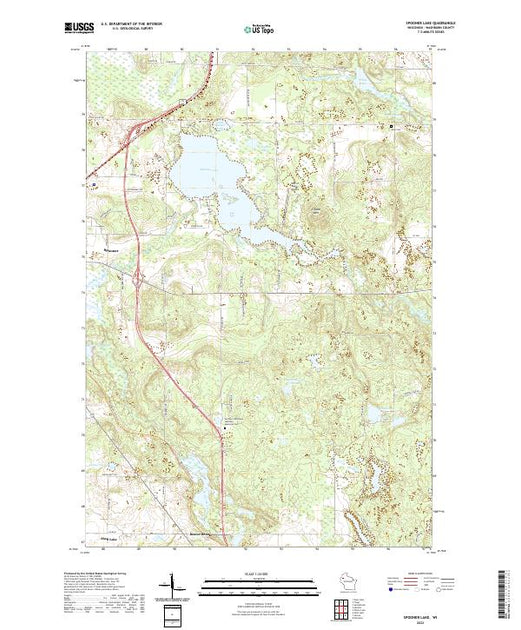US Topo 7.5-minute map for Spooner Lake WI – American Map Store