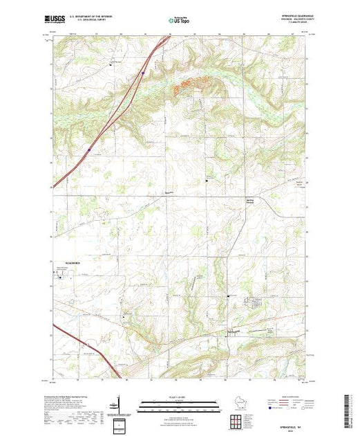 US Topo 7.5-minute map for Springfield WI – American Map Store