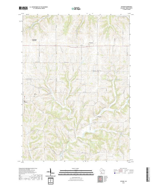 US Topo 7.5-minute map for Stitzer WI – American Map Store