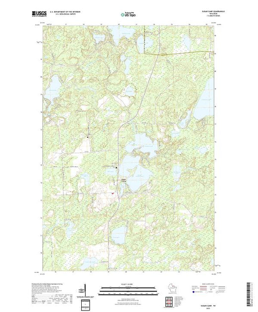 US Topo 7.5-minute map for Sugar Camp WI – American Map Store