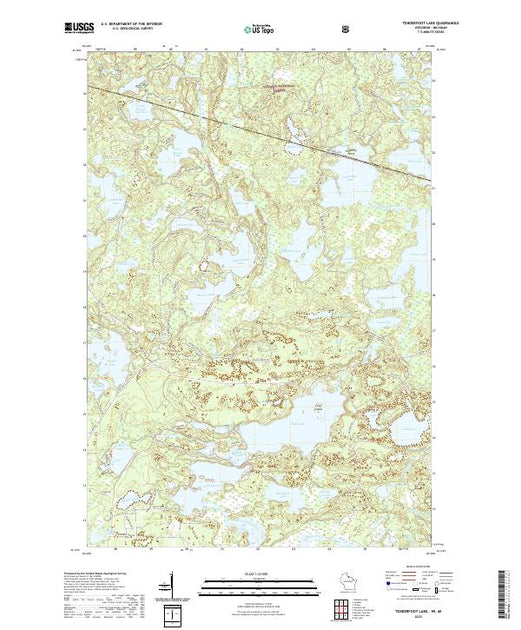 US Topo 7.5-minute map for Tenderfoot Lake WIMI – American Map Store