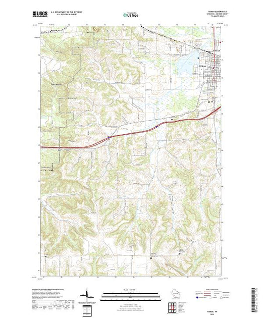 US Topo 7.5-minute map for Tomah WI – American Map Store