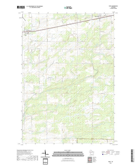US Topo 7.5-minute map for Tony WI – American Map Store