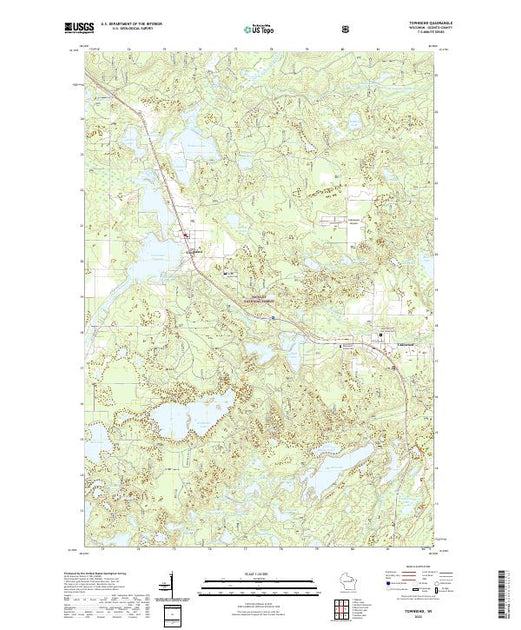 US Topo 7.5-minute map for Townsend WI – American Map Store