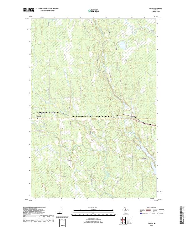 US Topo 7.5-minute map for Tripoli WI – American Map Store