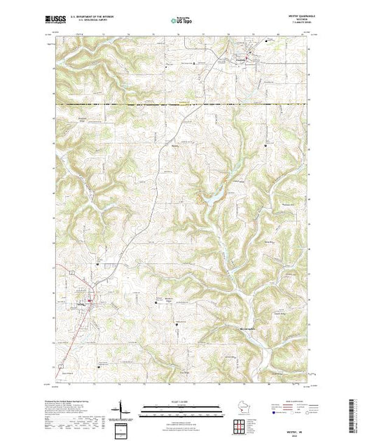 US Topo 7.5-minute map for Westby WI – American Map Store