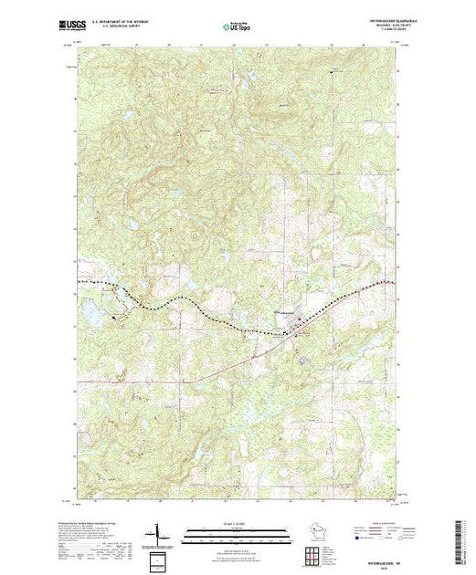 US Topo 7.5-minute map for Weyerhaeuser WI – American Map Store