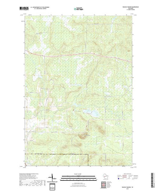 US Topo 7.5-minute map for Wildcat Mound WI – American Map Store