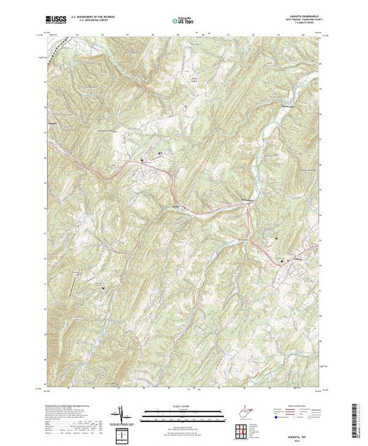 US Topo 7.5-minute map for Augusta WV – American Map Store