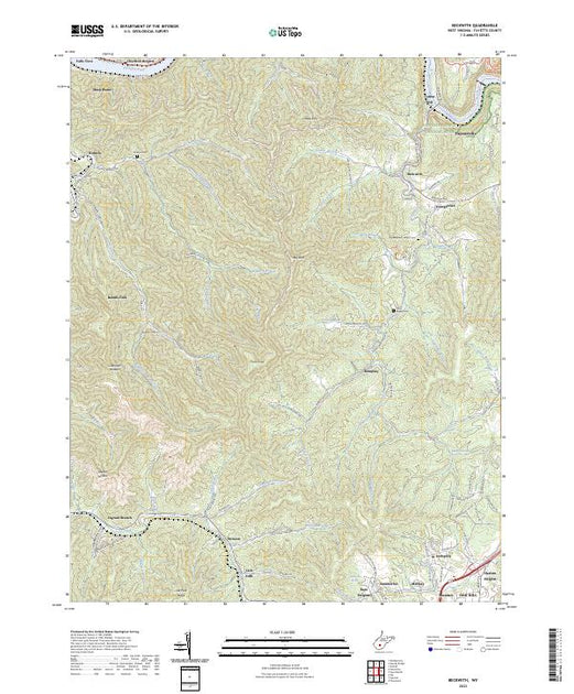 US Topo 7.5-minute map for Beckwith WV – American Map Store