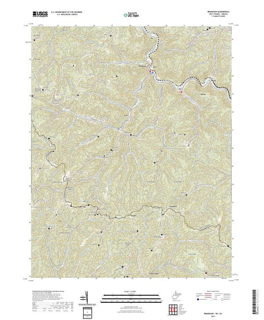 US Topo 7.5-minute map for Bradshaw WVVA – American Map Store