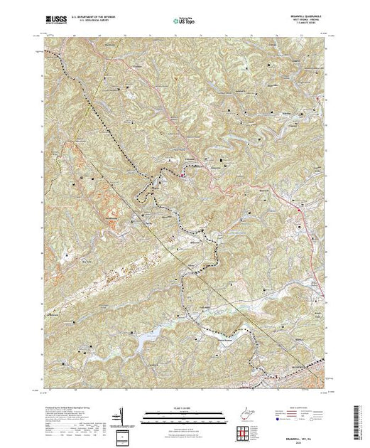 US Topo 7.5-minute map for Bramwell WVVA – American Map Store