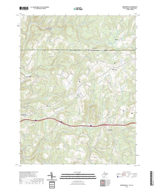 US Topo 7.5-minute map for Brandonville WVPA – American Map Store