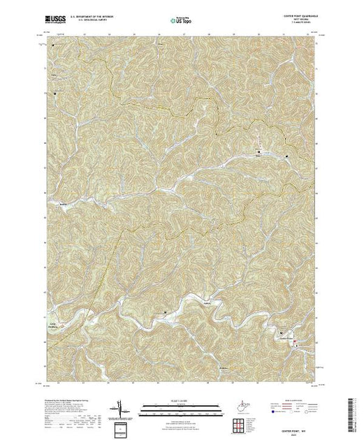 US Topo 7.5-minute map for Center Point WV – American Map Store