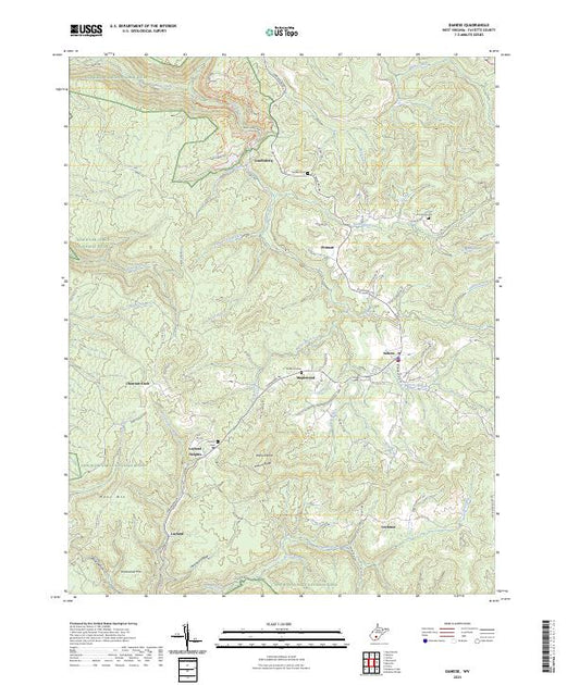 US Topo 7.5-minute map for Danese WV – American Map Store