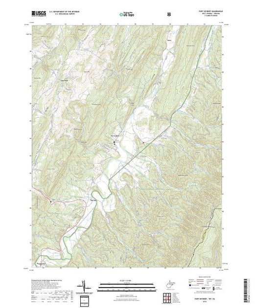 US Topo 7.5-minute map for Fort Seybert WVVA – American Map Store