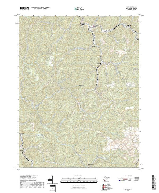 US Topo 7.5-minute map for Gary WVVA – American Map Store