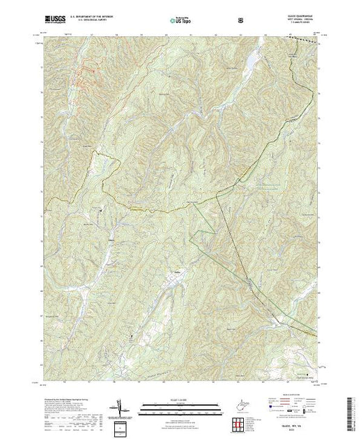 US Topo 7.5-minute map for Glace WVVA – American Map Store