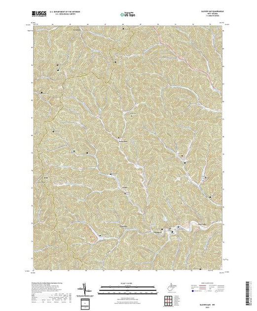 US Topo 7.5-minute map for Glover Gap WV – American Map Store