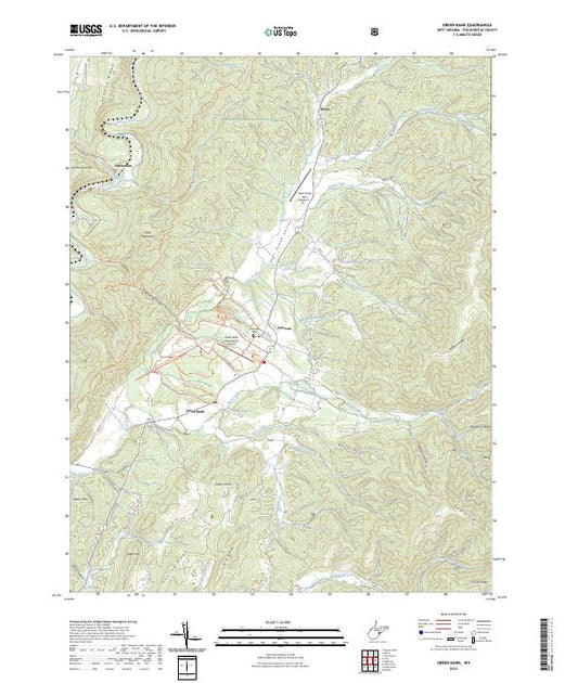 US Topo 7.5-minute map for Green Bank WV – American Map Store
