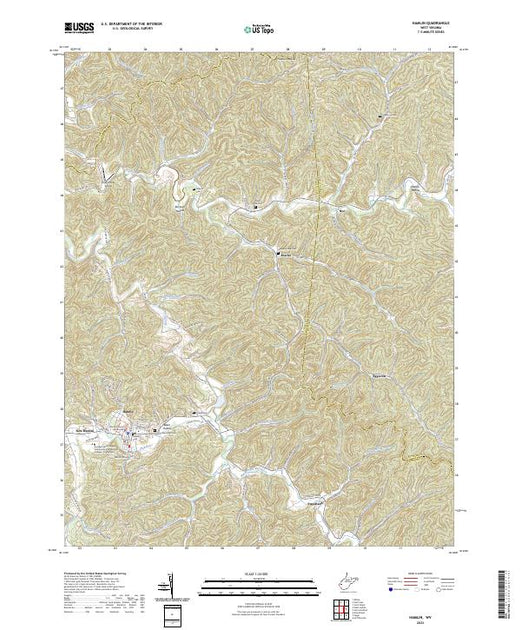 US Topo 7.5-minute map for Hamlin WV – American Map Store