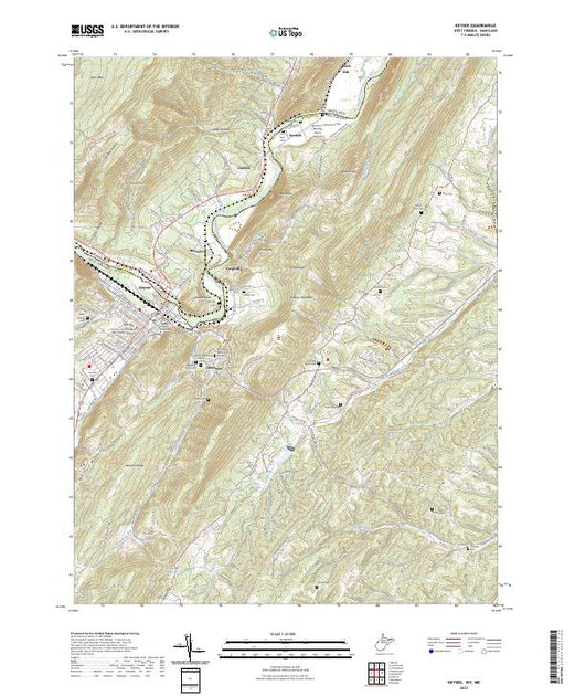 US Topo 7.5-minute map for Keyser WVMD – American Map Store