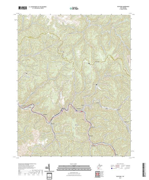 US Topo 7.5-minute map for Keystone WV – American Map Store