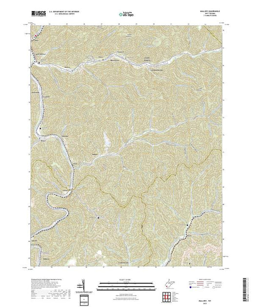 US Topo 7.5-minute map for Mallory WV – American Map Store