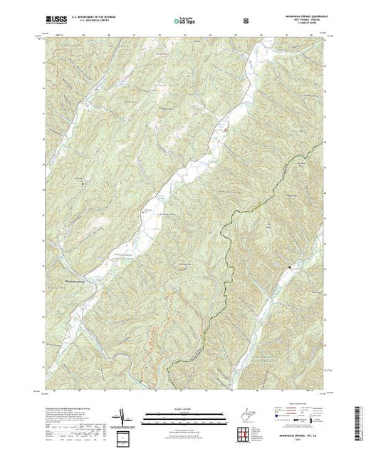 US Topo 7.5-minute map for Minnehaha Springs WVVA – American Map Store