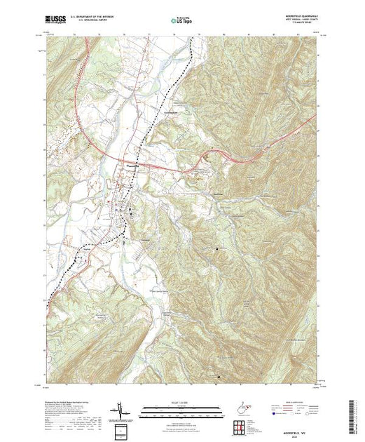 US Topo 7.5-minute map for Moorefield WV – American Map Store