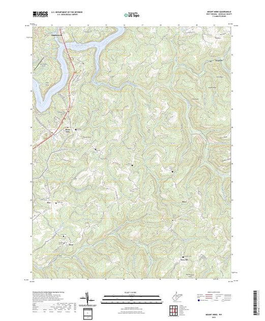 US Topo 7.5-minute map for Mount Nebo WV – American Map Store
