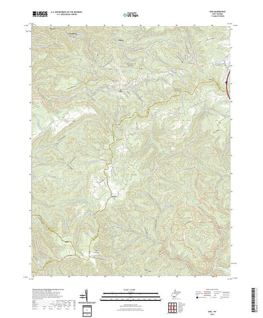 US Topo 7.5-minute map for Odd WV – American Map Store