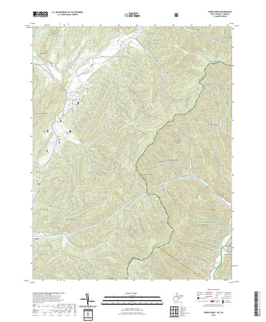 US Topo 7.5-minute map for Paddy Knob WVVA – American Map Store