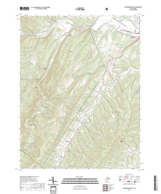 US Topo 7.5-minute map for Petersburg West WV – American Map Store