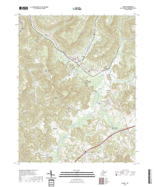 US Topo 7.5-minute map for Rupert WV – American Map Store