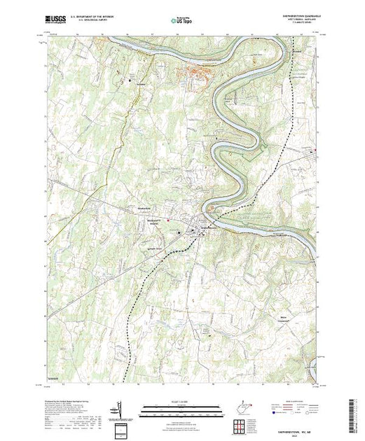 US Topo 7.5-minute map for Shepherdstown WVMD – American Map Store