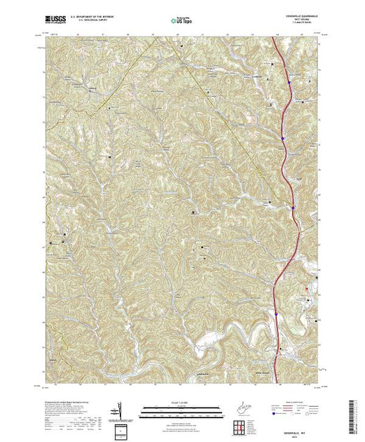 US Topo 7.5-minute map for Sissonville WV – American Map Store