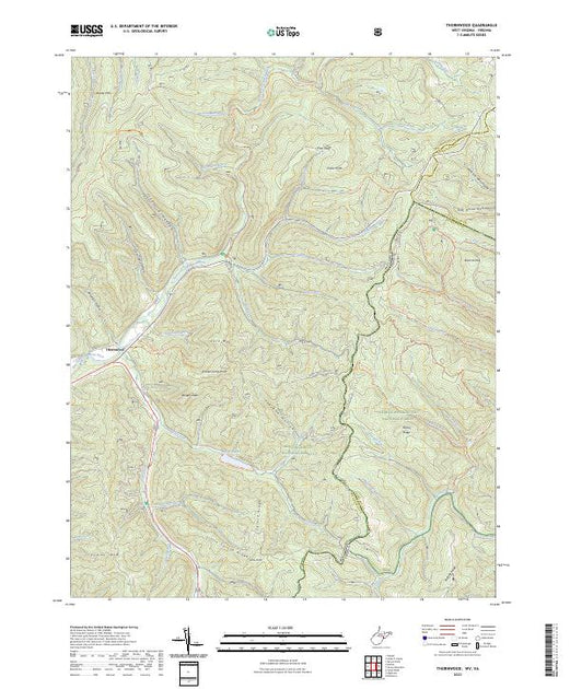 US Topo 7.5-minute map for Thornwood WVVA – American Map Store