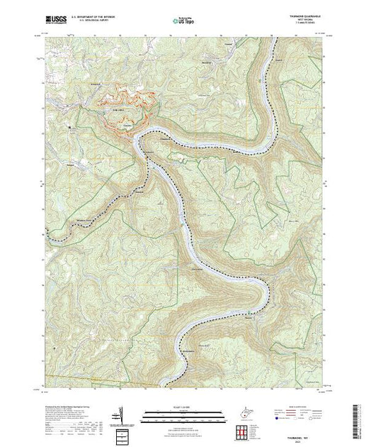 US Topo 7.5-minute map for Thurmond WV – American Map Store