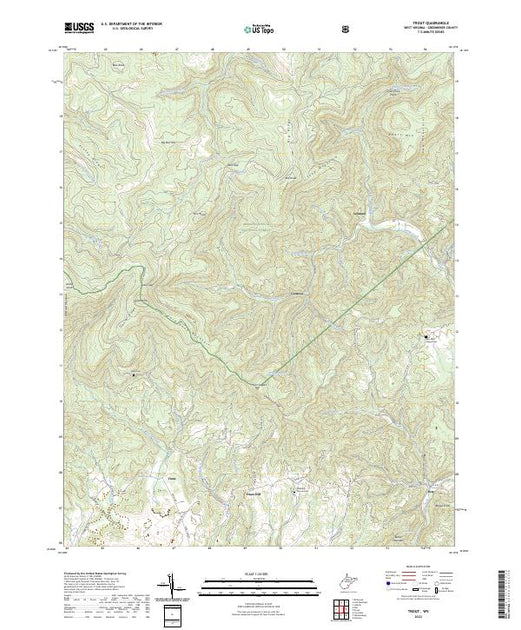 US Topo 7.5-minute map for Trout WV – American Map Store
