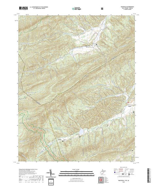 US Topo 7.5-minute map for Waiteville WVVA – American Map Store