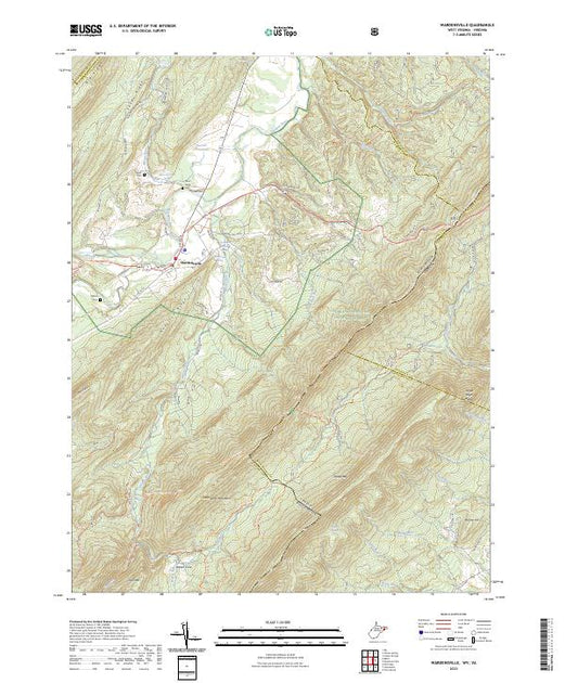 US Topo 7.5-minute map for Wardensville WVVA – American Map Store