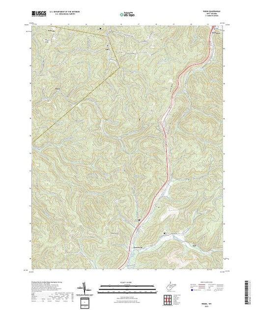 US Topo 7.5-minute map for Widen WV – American Map Store