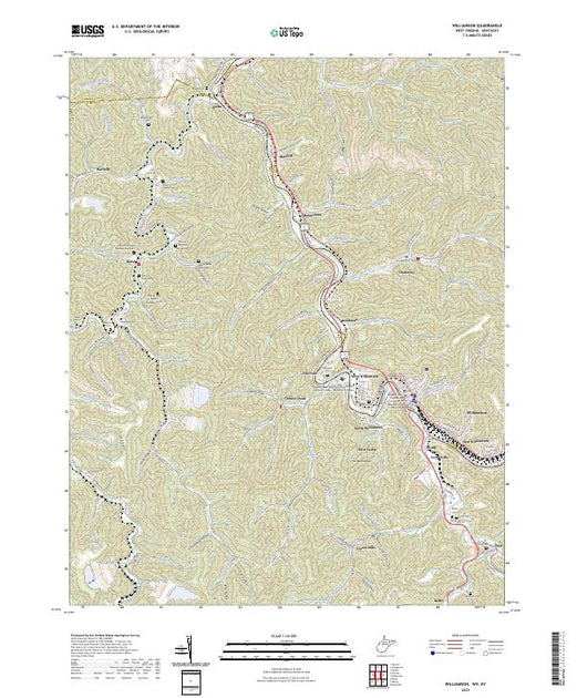 US Topo 7.5-minute map for Williamson WVKY – American Map Store
