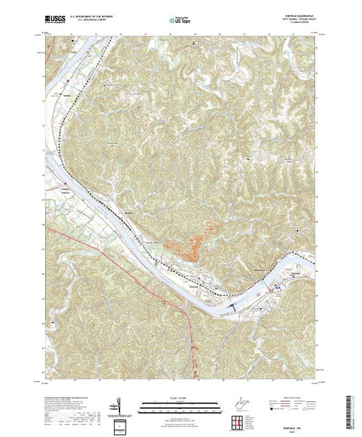 US Topo 7.5-minute map for Winfield WV – American Map Store